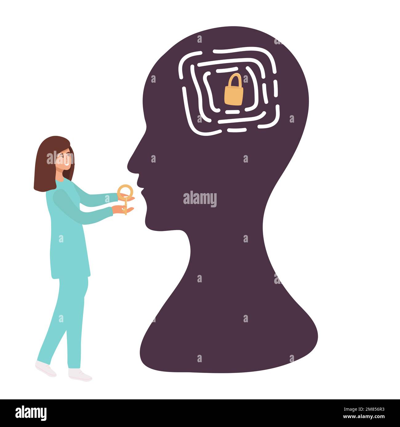 A man and a woman in silhouette with gears or cogs working in their ...