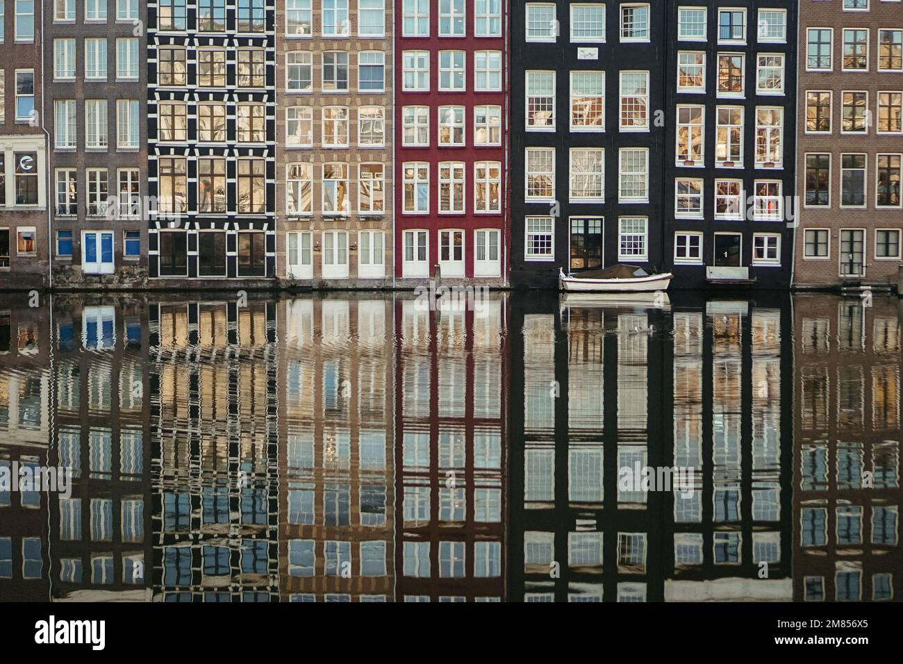 Beautiful colored buildings in Amsterdam Stock Photo - Alamy
