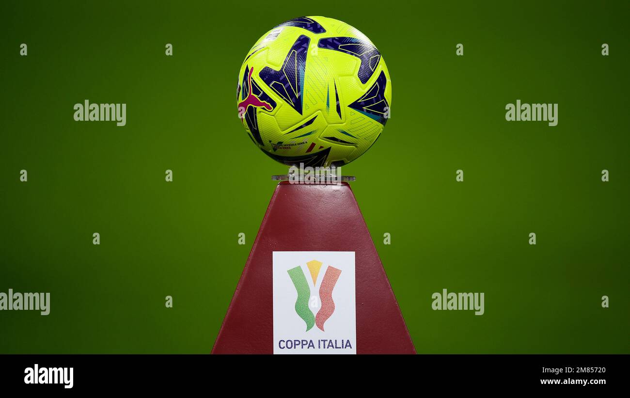 Milan, Italy. 11 January 2023. The Serie A official match ball Puma ...