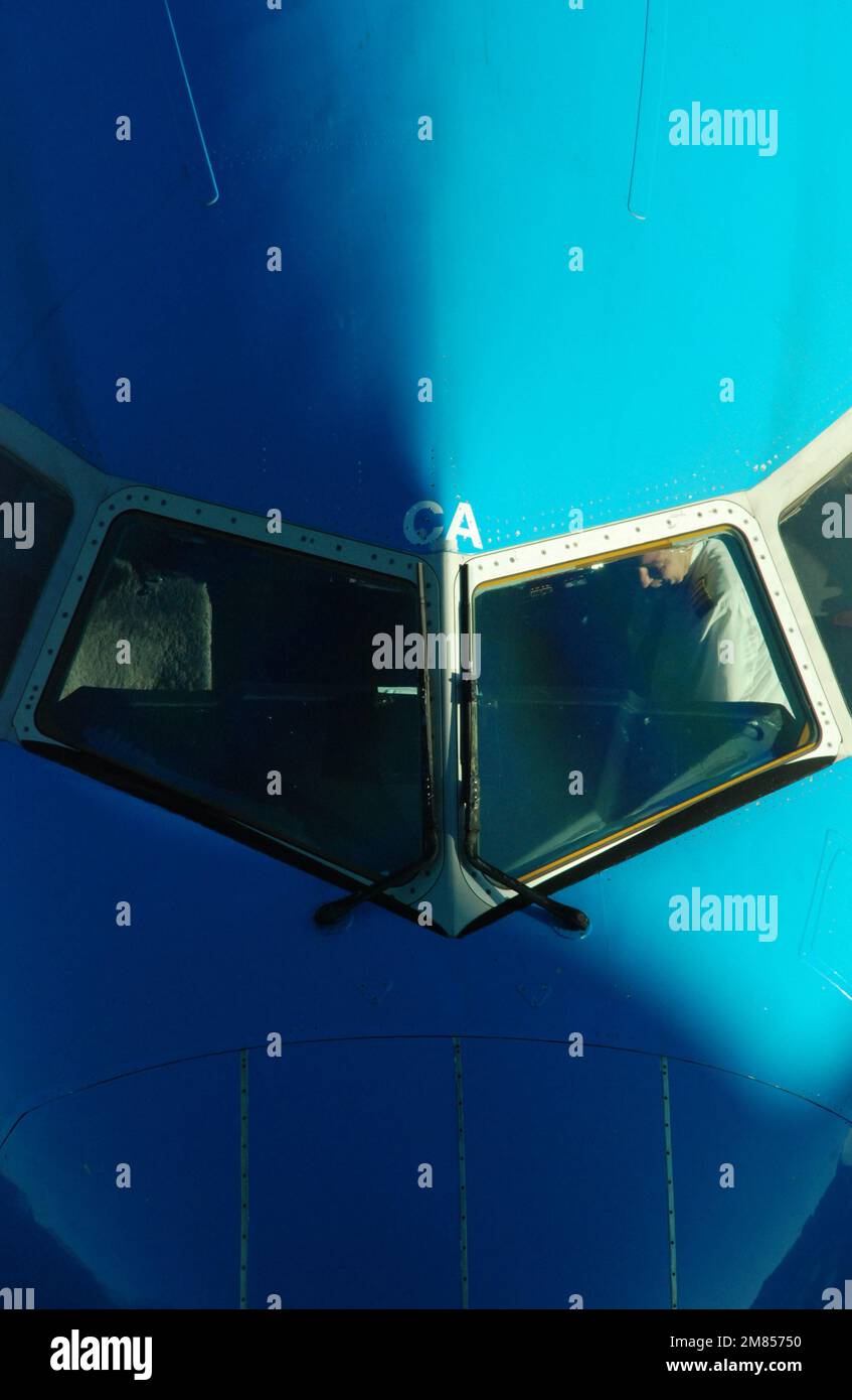 The front of a KLM Royal Dutch Airtline 's Boeing MD-11 PH-KCA aircraft ...