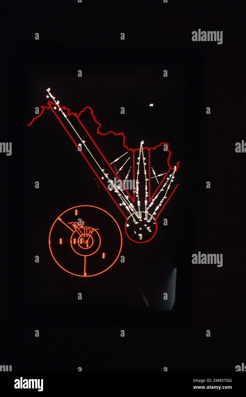 A graphics display on the Tempelhof Automated System (TAS) computer ...