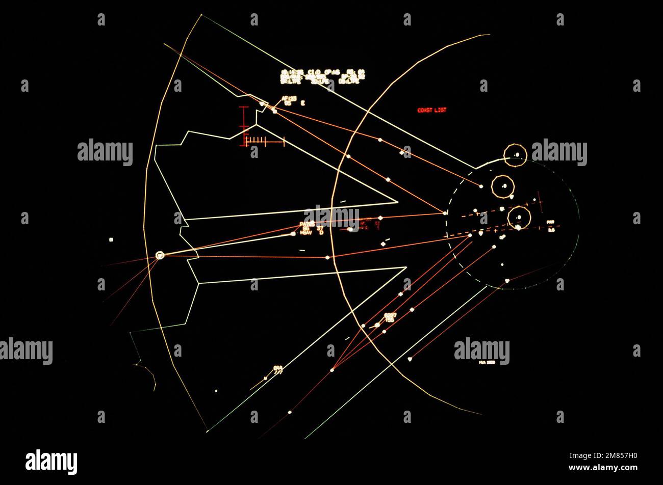 A graphics display on the Tempelhof Automated System (TAS) computer ...