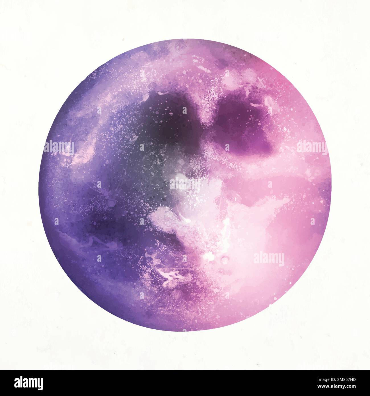 Colorful moon element vector in white background Stock Vector Image ...