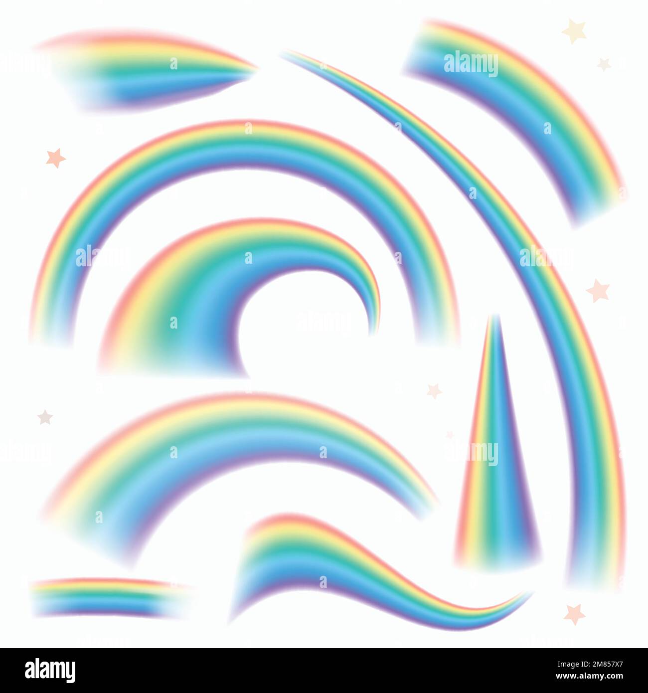 Rainbow light curve element vector set Stock Vector Image & Art - Alamy