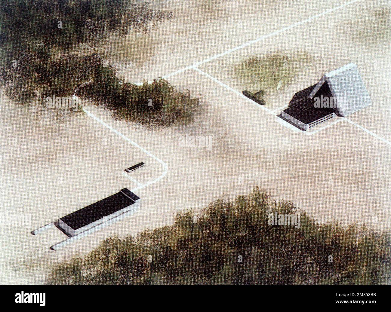 An artist's concept of a Dog House radar installation. Country: Unknown ...