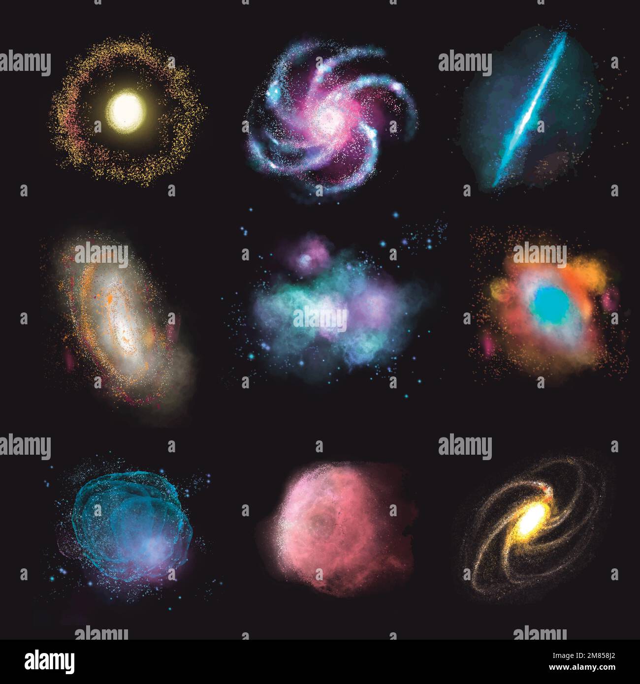 Aesthetic galaxy element vector set Stock Vector Image & Art - Alamy