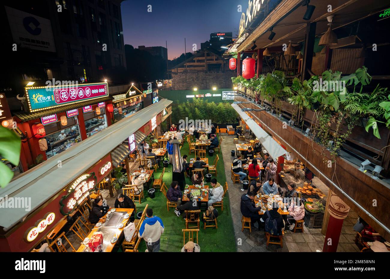 Kunming, China's Yunnan Province. 11th Jan, 2023. Residents dine out in ...