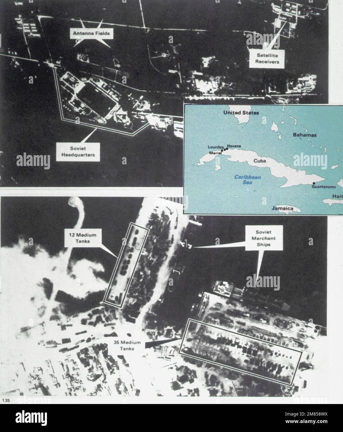 Two aerial photographs showing the Soviet intelligence-collection ...