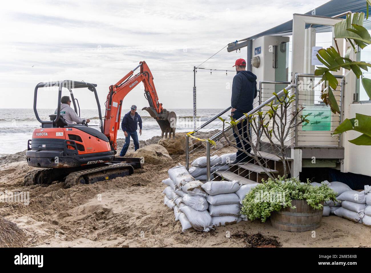 Santa Barbara, USA. 11th Jan, 2023. Shoreline Cafe on Leadbetter beach ...