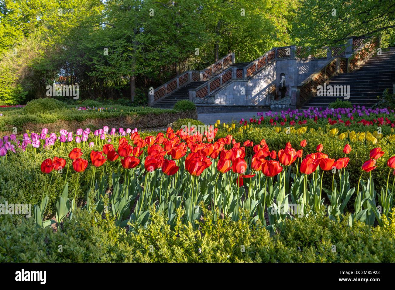Schlosspark Ballenstedt im Harz Stock Photo - Alamy