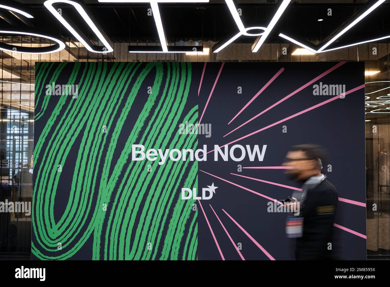 Munich, Germany. 12th Jan, 2023. A visitor to the Digital Life Design ...