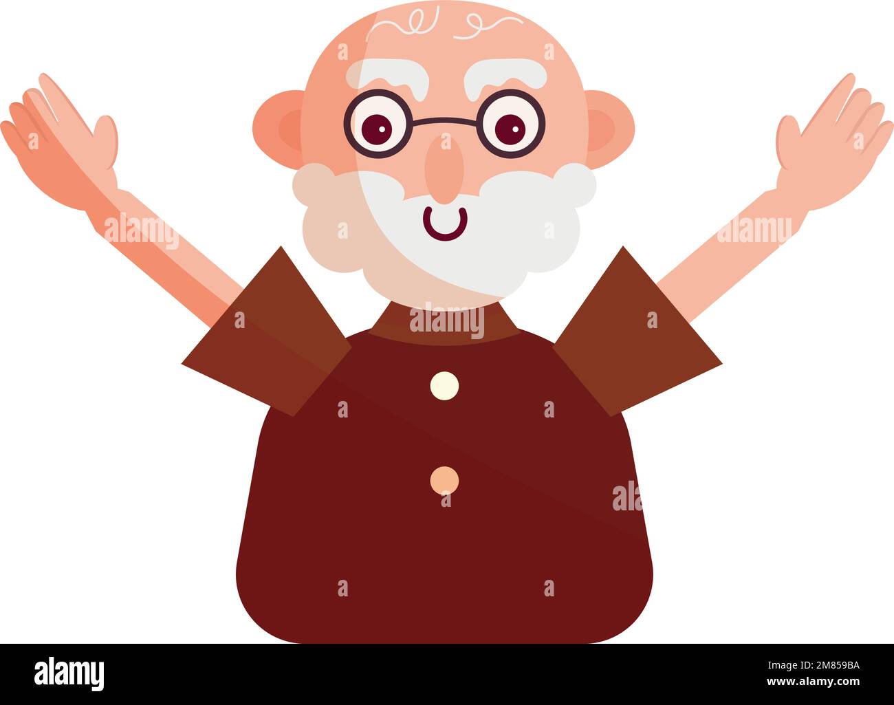 Isolated happy grandfather character cartoon Vector Stock Vector Image ...