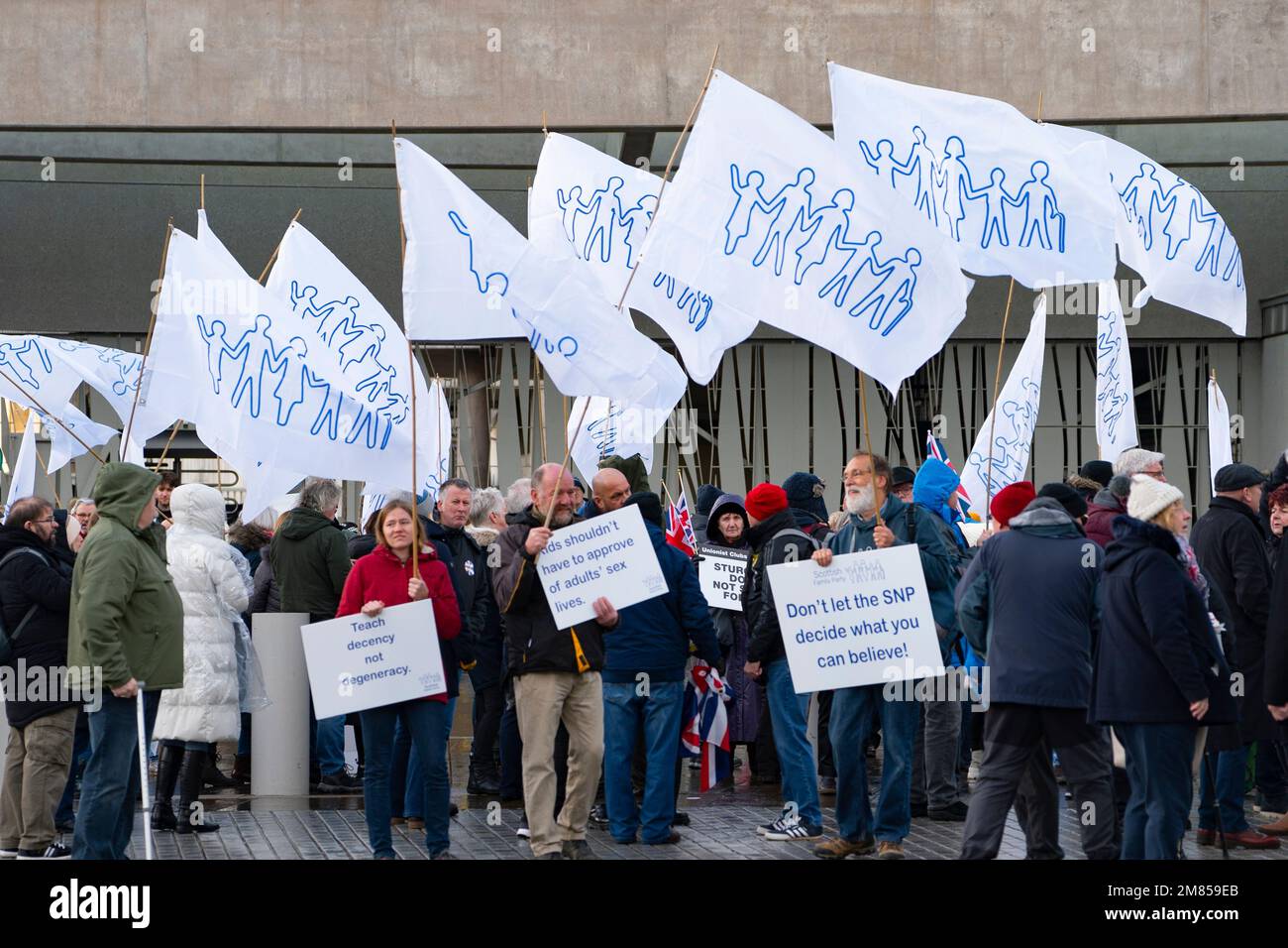 Edinburgh, Scotland, UK. 12 January 2023. Rally outside Scottish ...
