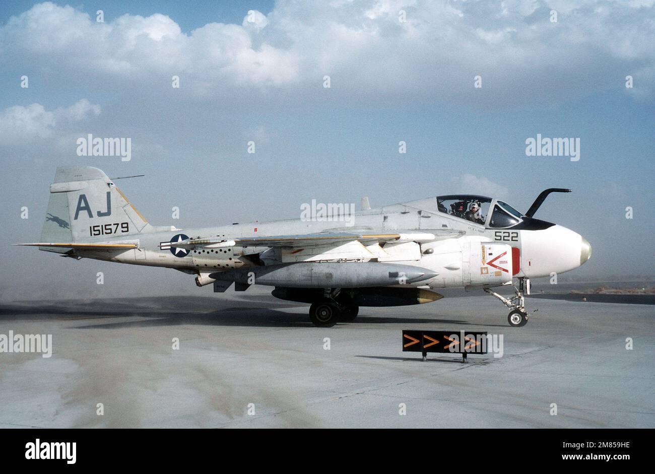 A right side view of an Attack Squadron 176 KA-6D Intruder aircraft ...
