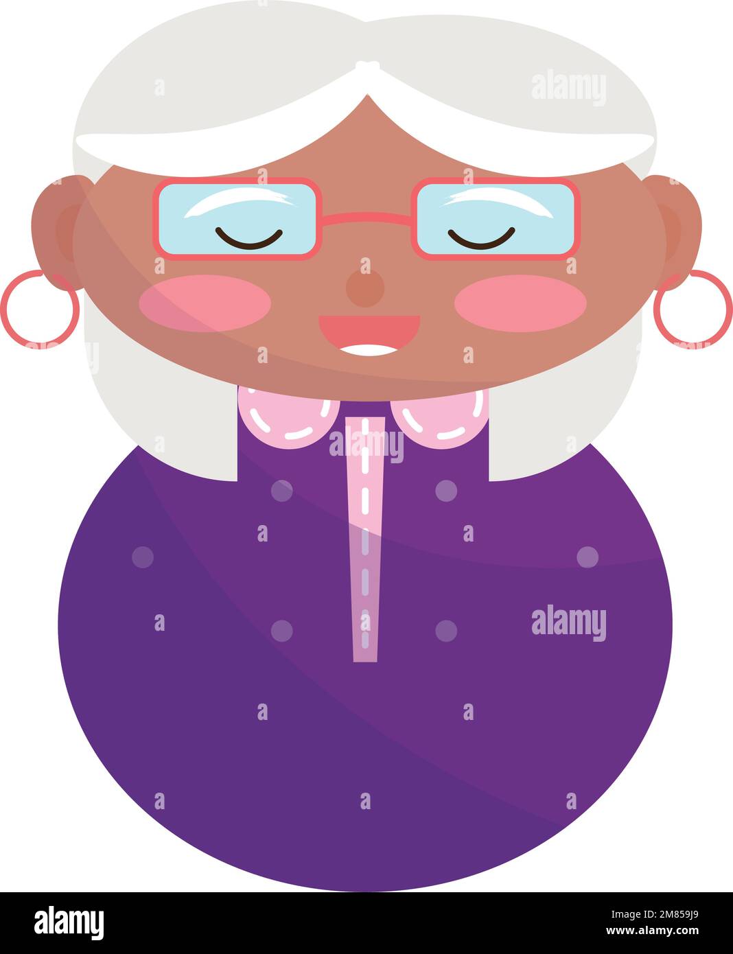 Isolated happy grandmother character cartoon Vector Stock Vector Image ...