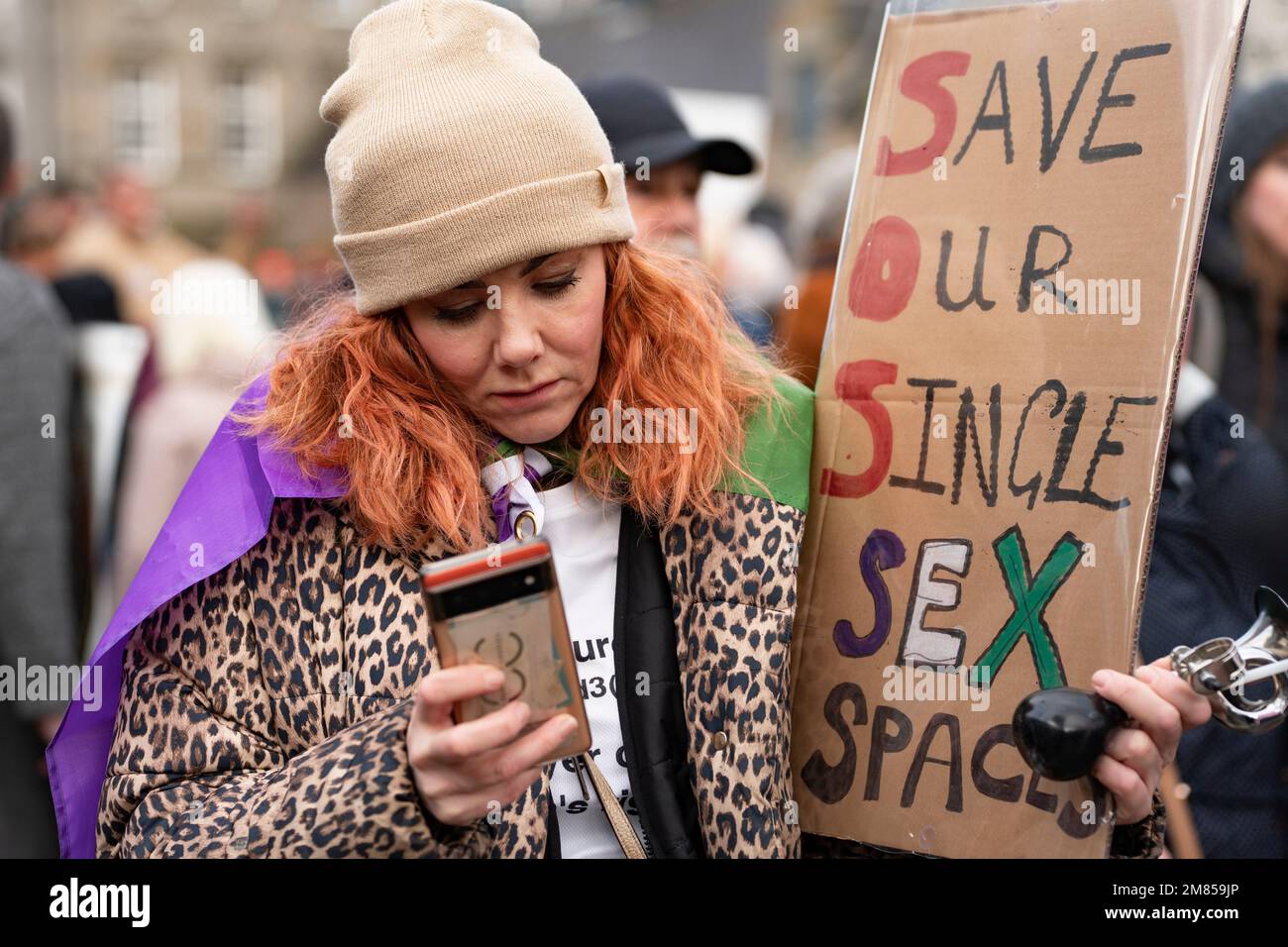 Edinburgh, Scotland, UK. 12 January 2023. Rally outside Scottish ...