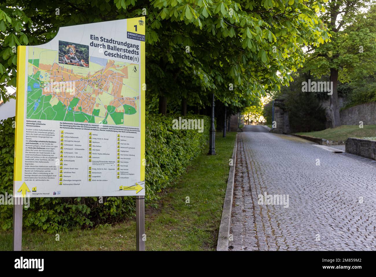 Schlosspark Ballenstedt im Harz Stock Photo - Alamy