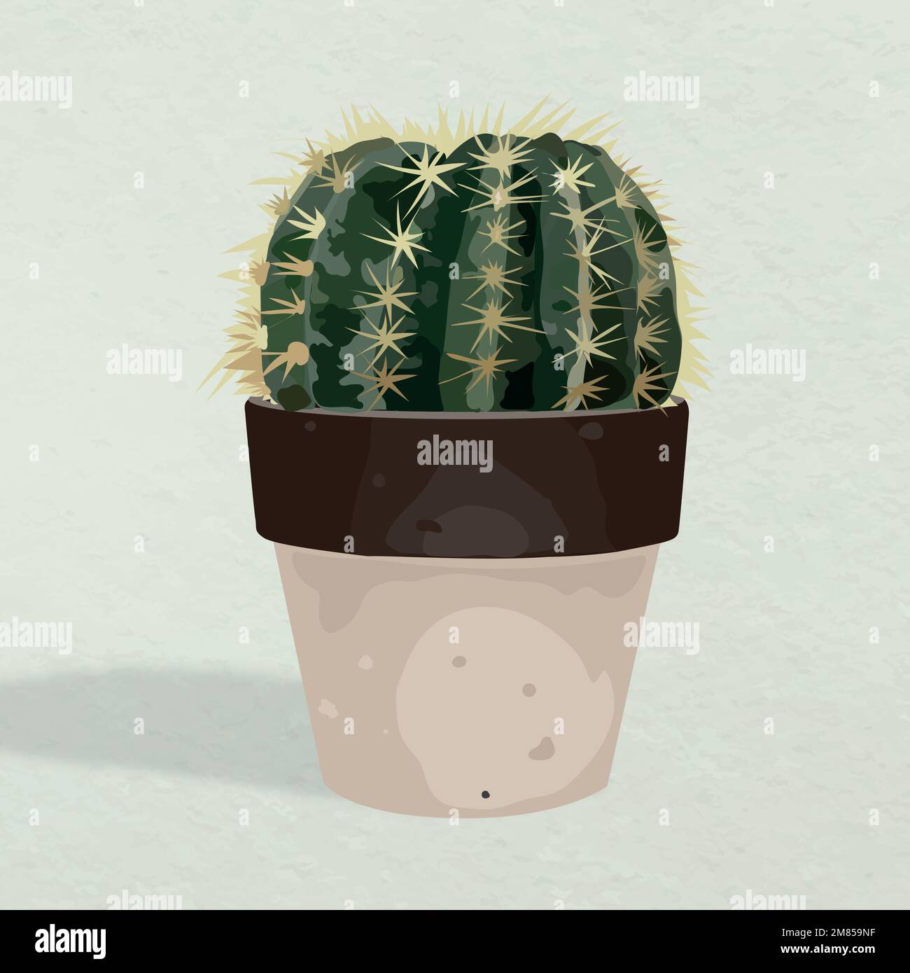 Barrel cactus flower Stock Vector Images - Alamy