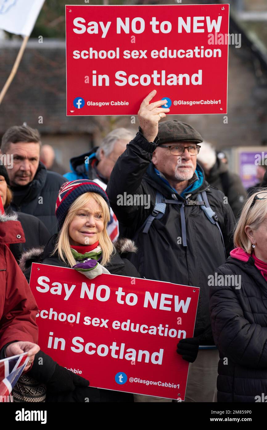 Edinburgh, Scotland, UK. 12 January 2023. Rally outside Scottish ...