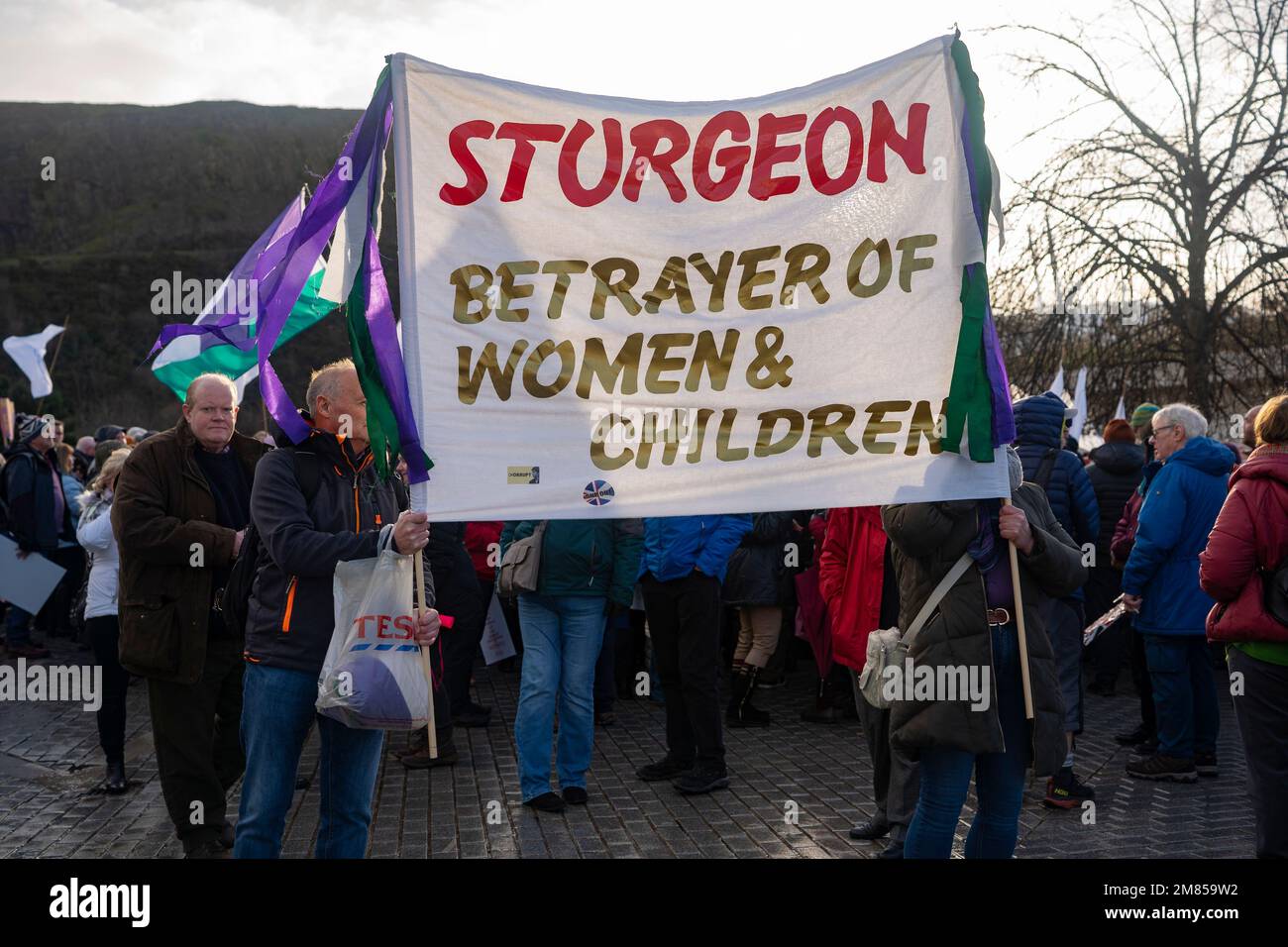 Edinburgh, Scotland, UK. 12 January 2023. Rally outside Scottish ...
