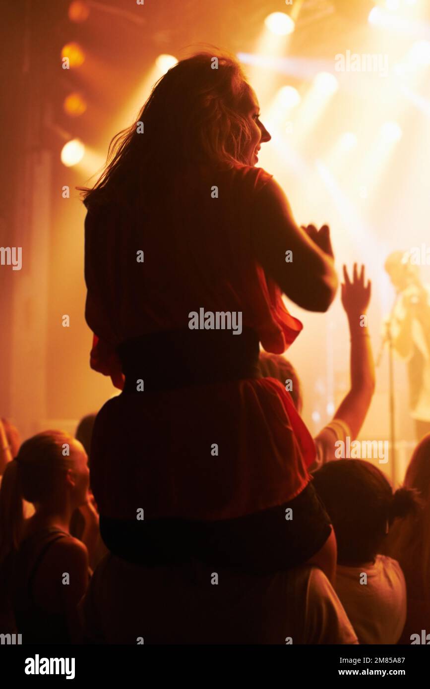 Top view music crowd hi-res stock photography and images - Alamy
