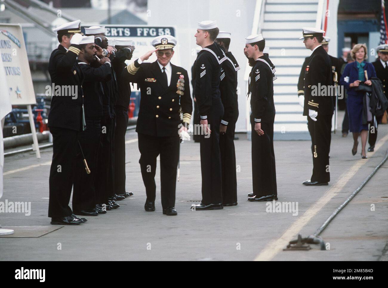 Vice Admiral (VADM) Henry C. Mustin, commander, Second Fleet, US ...