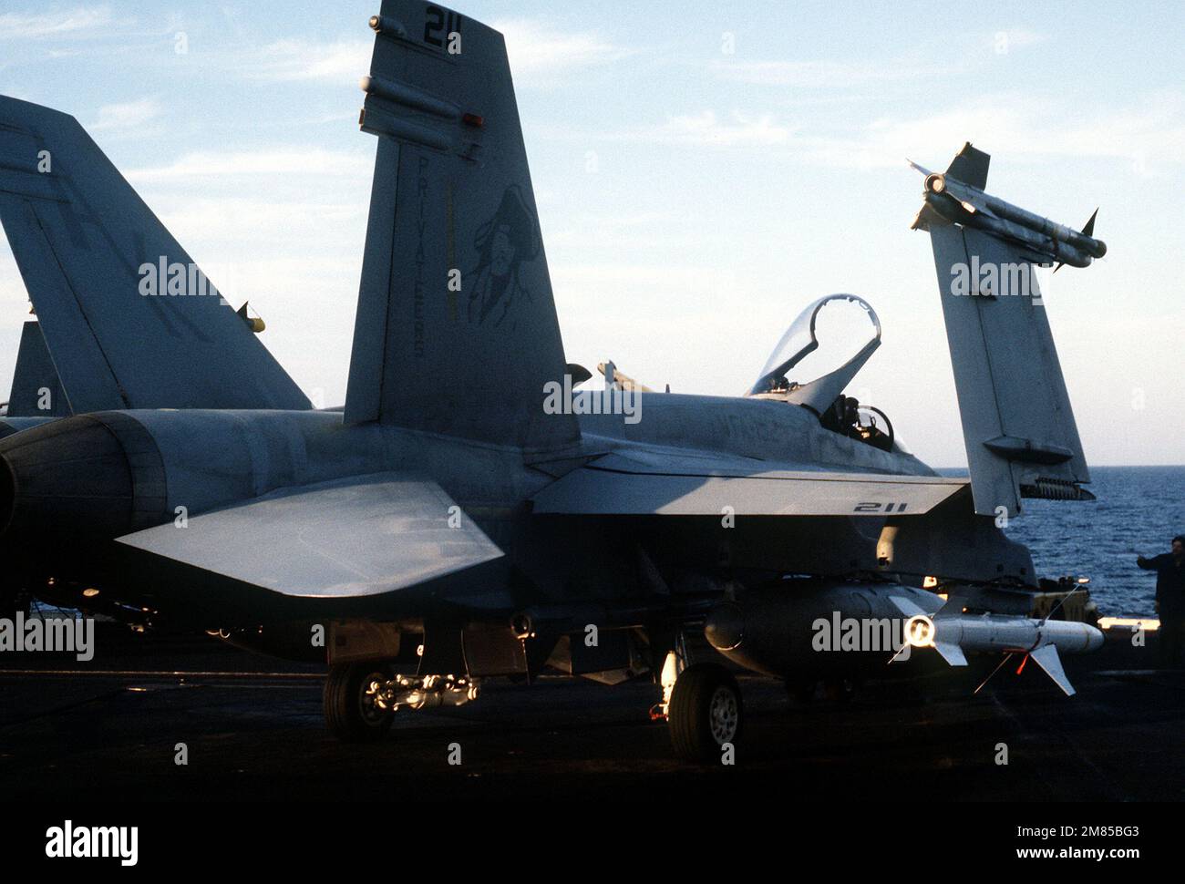 An F/A-18A Hornet aircraft from Strike Fighter Squadron 132 (VFA-132 ...