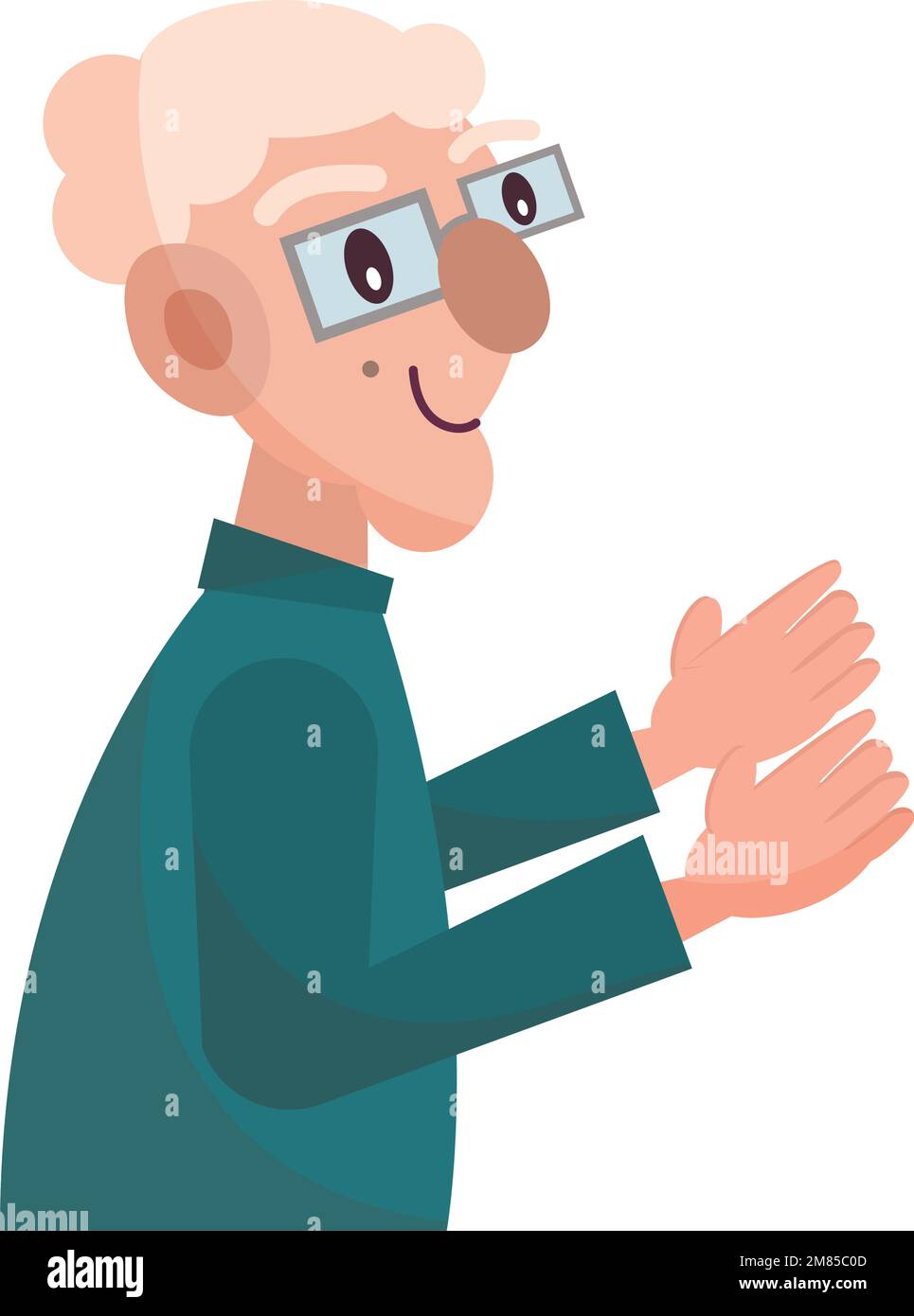 Isolated happy grandfather character cartoon Vector Stock Vector Image ...