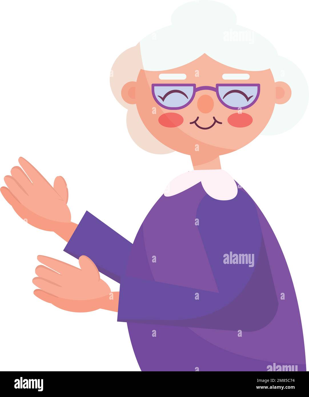 Isolated happy grandmother character cartoon Vector Stock Vector Image ...