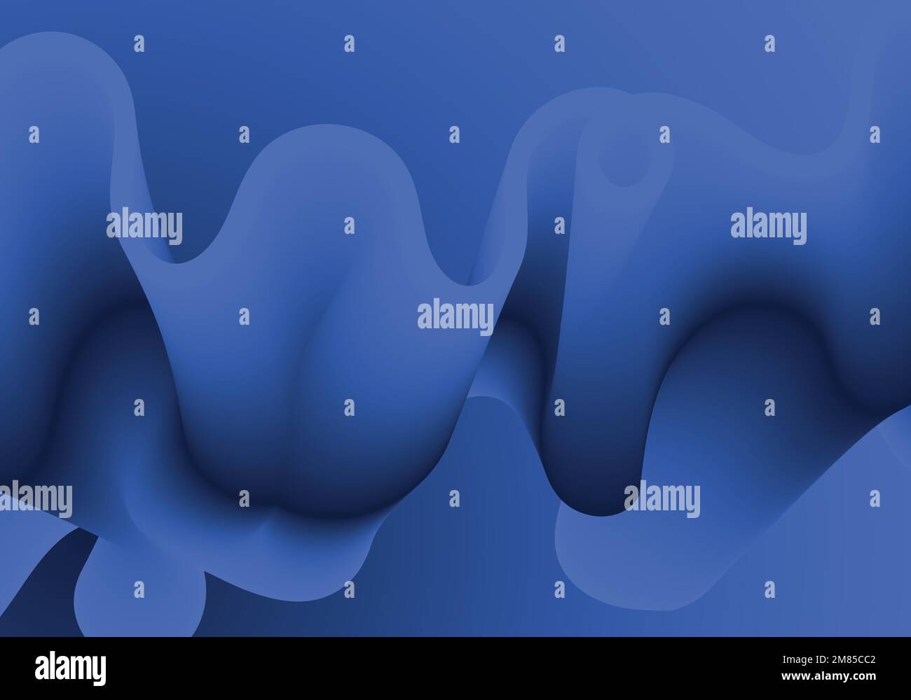 Blue fluid wave. Duotone geometric compositions with gradient 3d flow ...