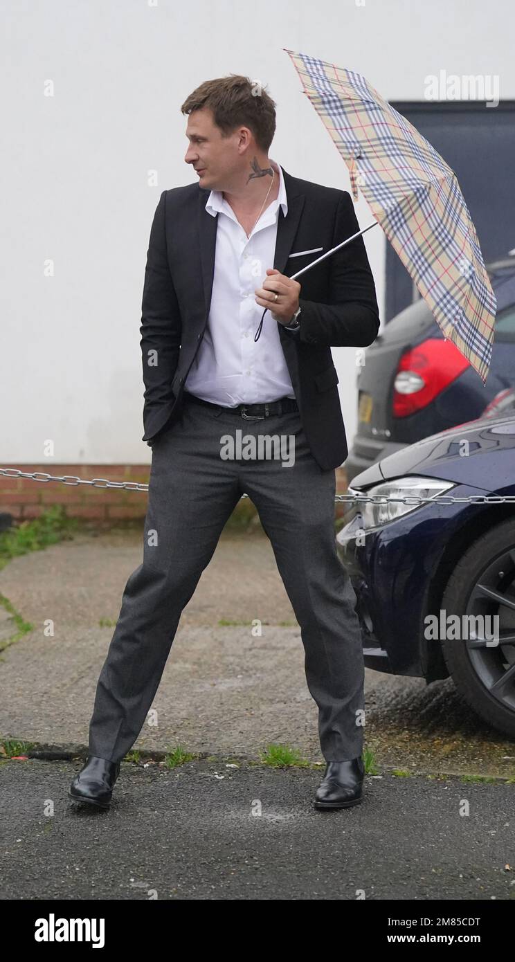 Blue singer Lee Ryan arrives at Ealing Magistrates' Court in London ...