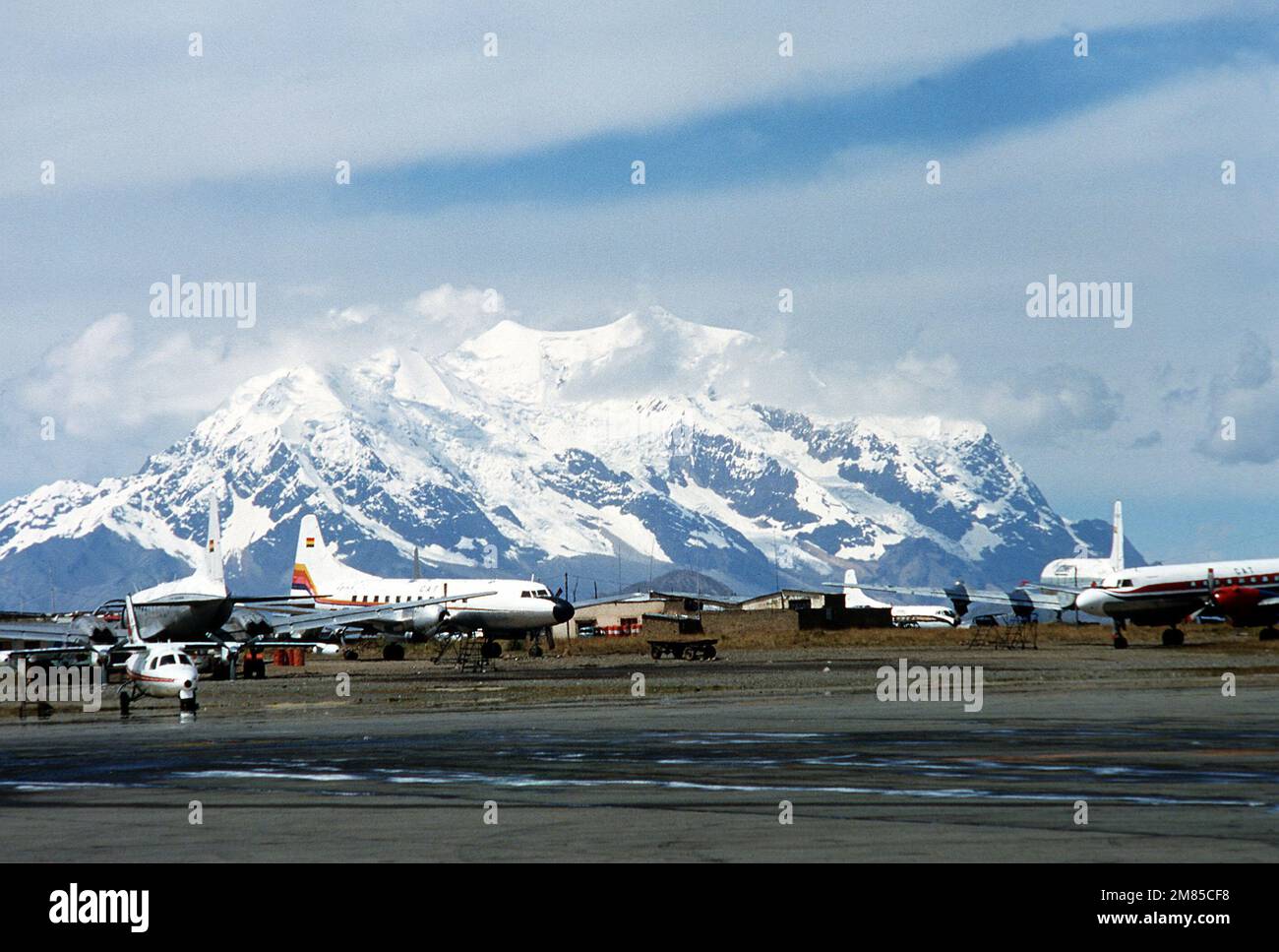 A view of an airfield during Fuerzas Unidas Bolivia, a joint U.S. and ...