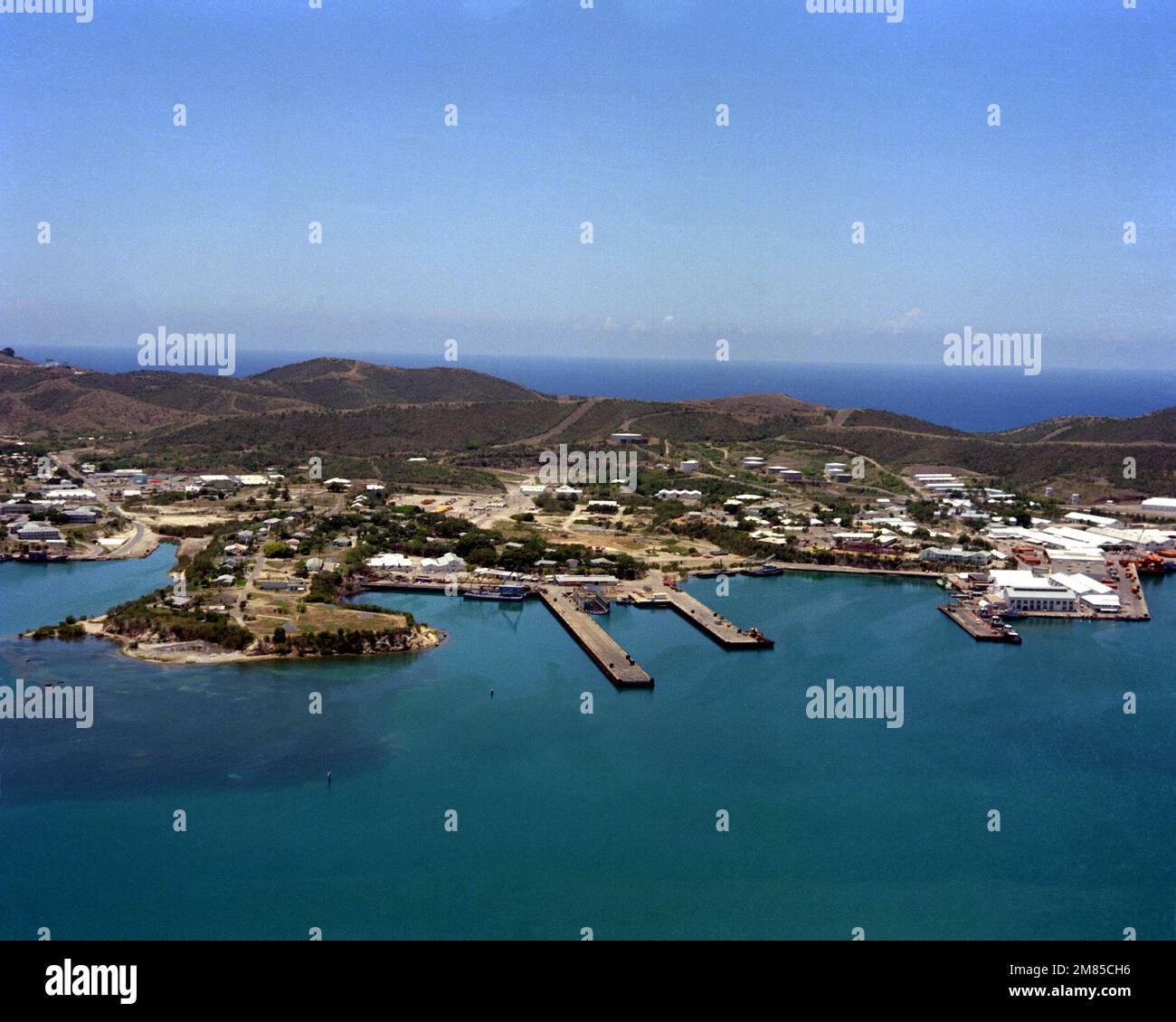 An aerial view of a portion of the naval base. Base: Naval Station ...