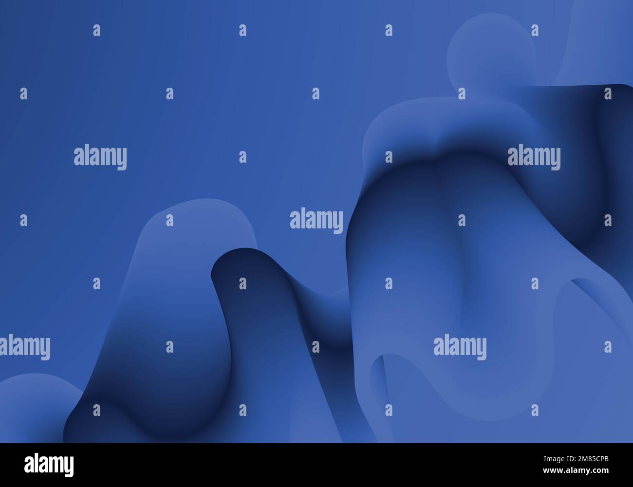 Blue fluid wave. Duotone geometric compositions with gradient 3d flow ...