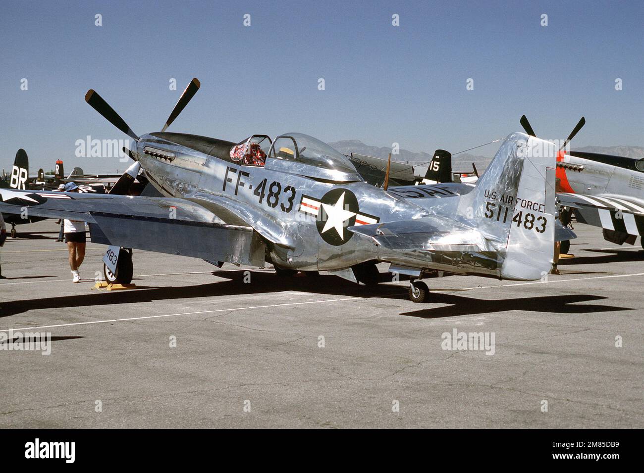 Three quarter rear view of a North American built P-51 "Mustang ...