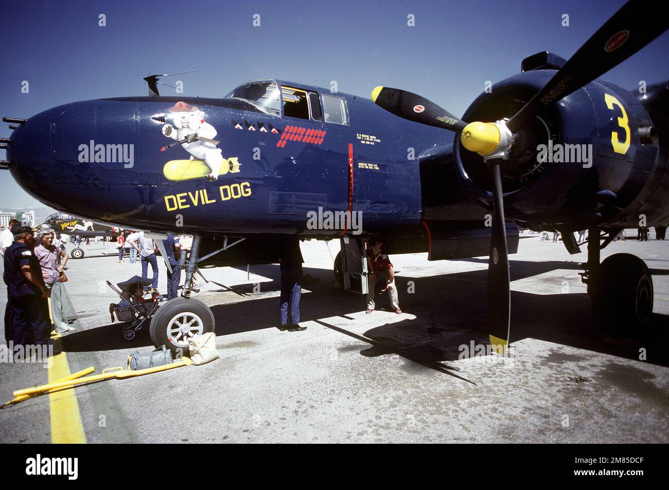 Three quarter front view of a Northrop built P-61 "Black Widow" pursuit ...