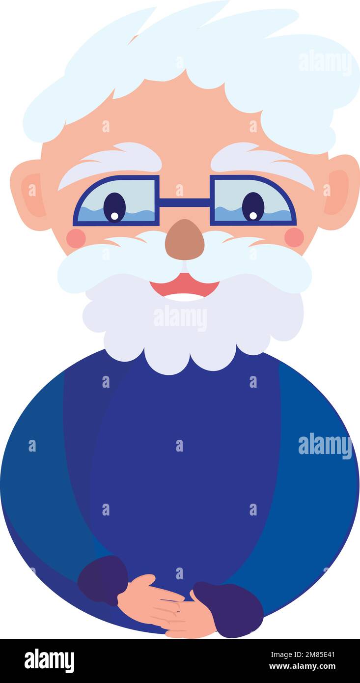 Isolated happy grandfather character cartoon Vector Stock Vector Image ...