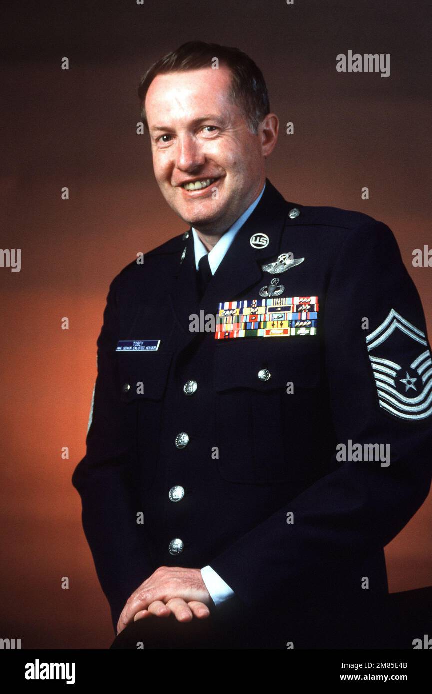 CMSGT John F. Tobey, USAF (uncovered). Country: Unknown Stock Photo - Alamy