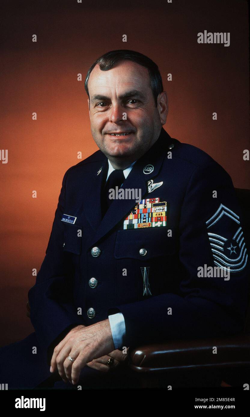 CMSGT Charles Ray, USAF (uncovered). Country: Unknown Stock Photo - Alamy