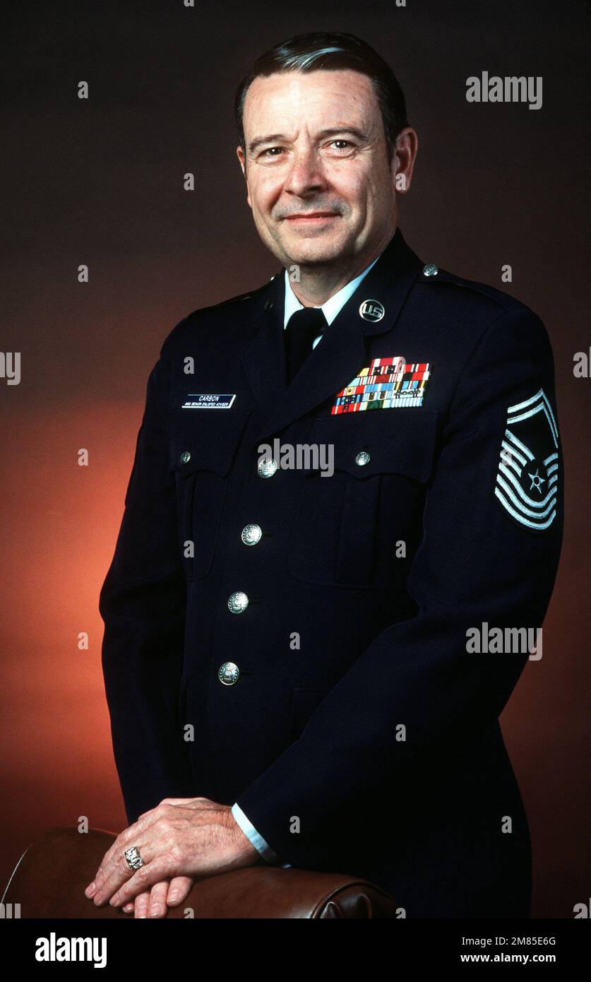 CMSGT Bernard E. Carbon, USAF (uncovered). Country: Unknown Stock Photo ...