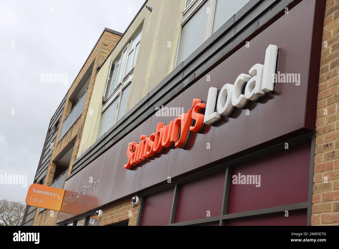 Sainsbury's Local shop sign Stock Photo - Alamy