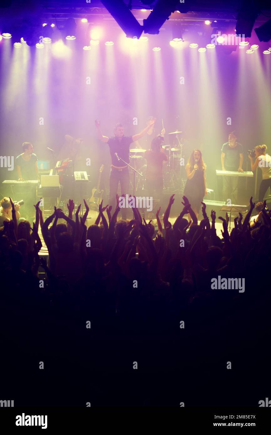 a crowd at a music festival. This concert was created for the sole ...