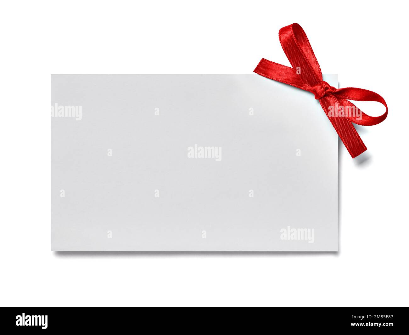 Card note red ribbon hi-res stock photography and images - Alamy