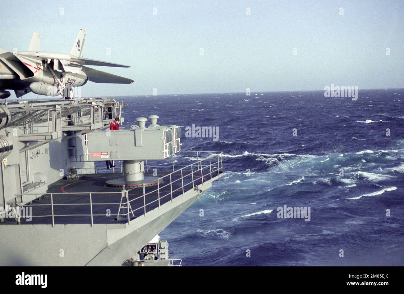 A Mark 29 box launcher for RIM-7 Sea Sparrow missiles aboard the ...