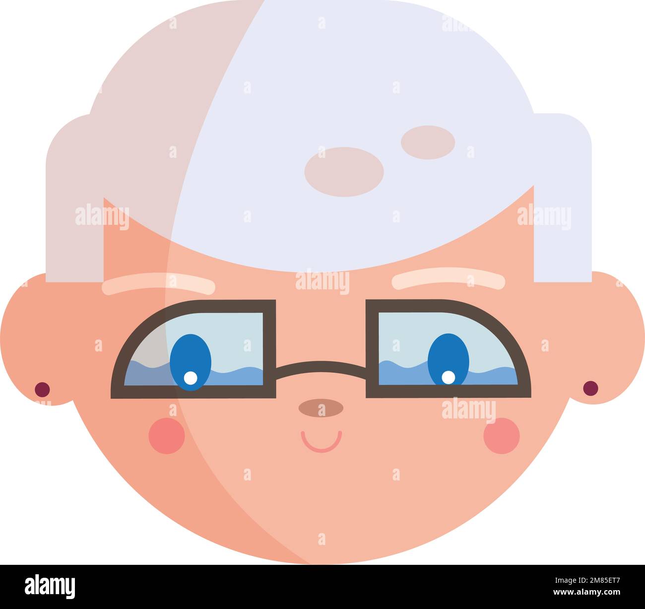 Isolated happy grandmother nanny cartoon avatar Vector Stock Vector ...