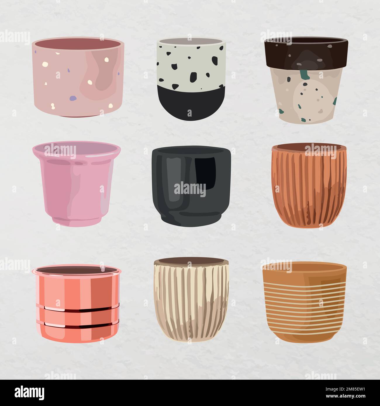 Houseplant ceramic pot Stock Vector Images - Alamy