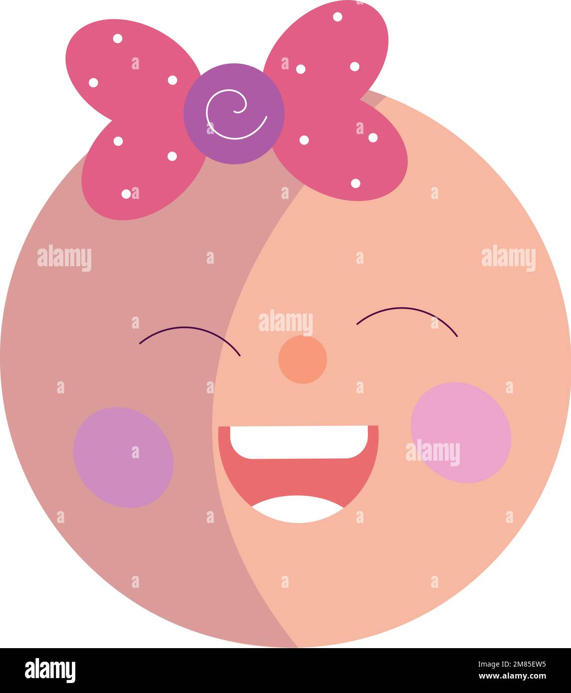 Isolated cute girl baby avatar cartoon Vector Stock Vector Image & Art ...