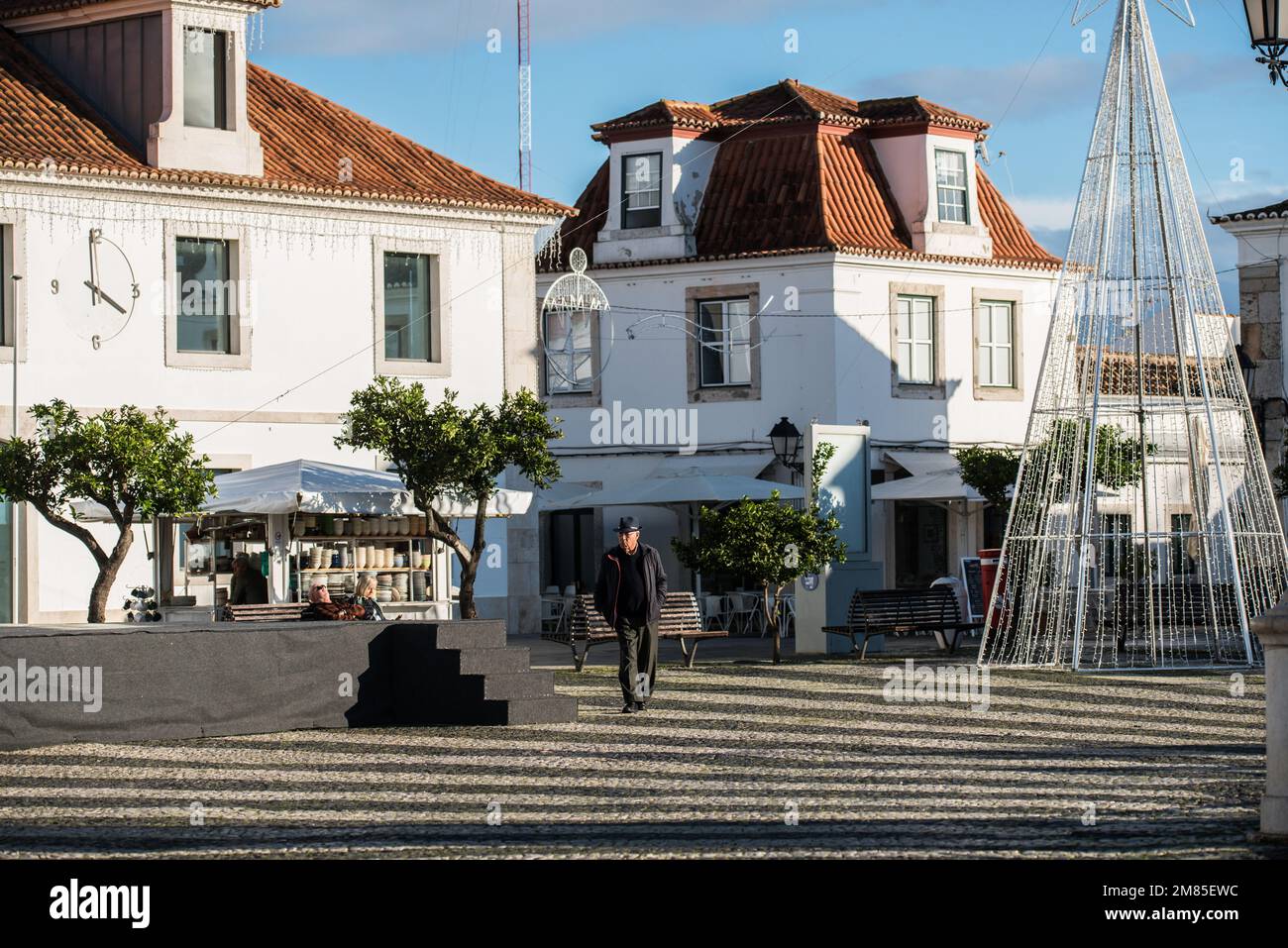 Pombal Houses, Vila Real de Santo António, Faro, Portugal Stock Photo ...