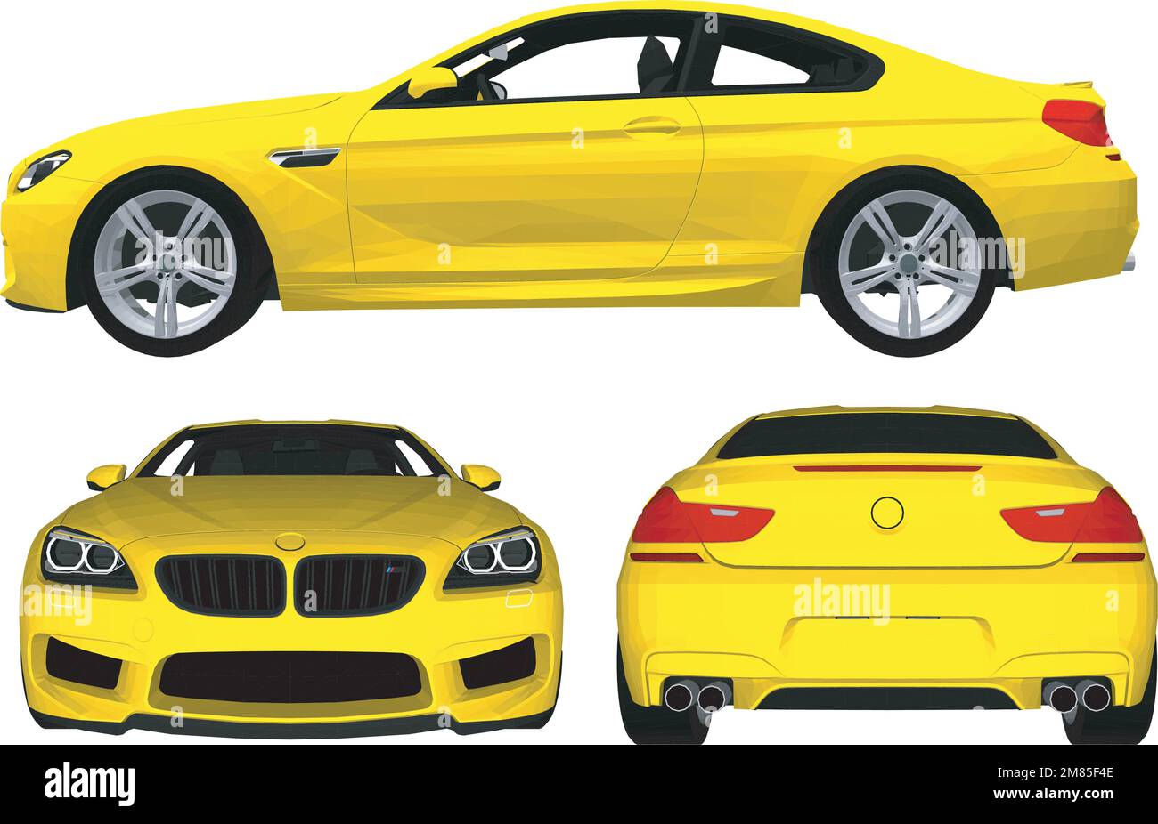 detailed custom car cartoon vector illustration Stock Vector Image ...