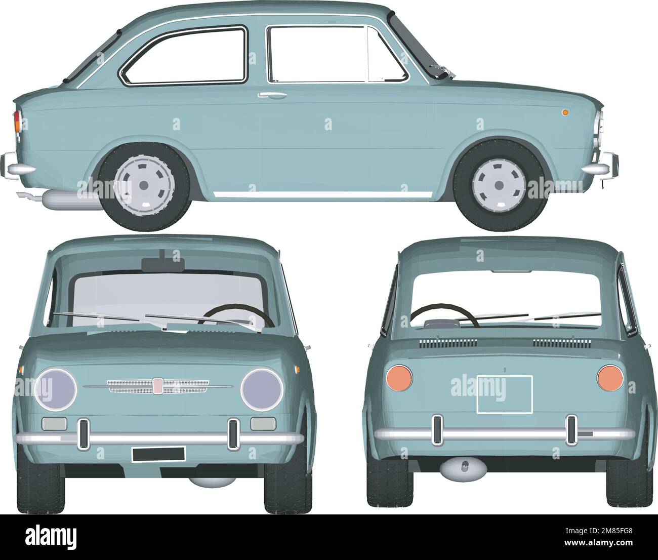 detailed custom car cartoon vector illustration Stock Vector Image ...